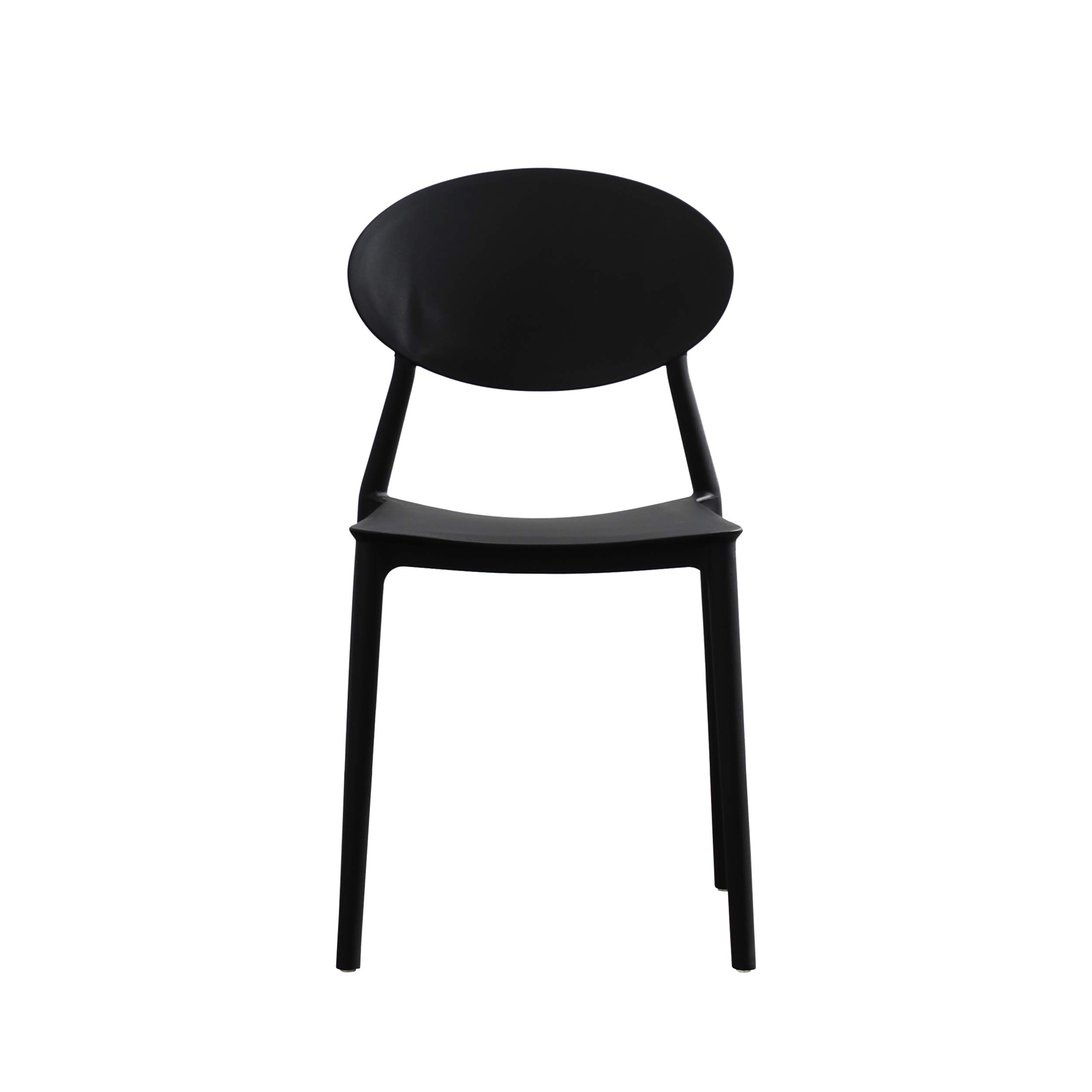 Christopher Knight Home Brynn Outdoor Plastic Chairs (Set of 2), Black
