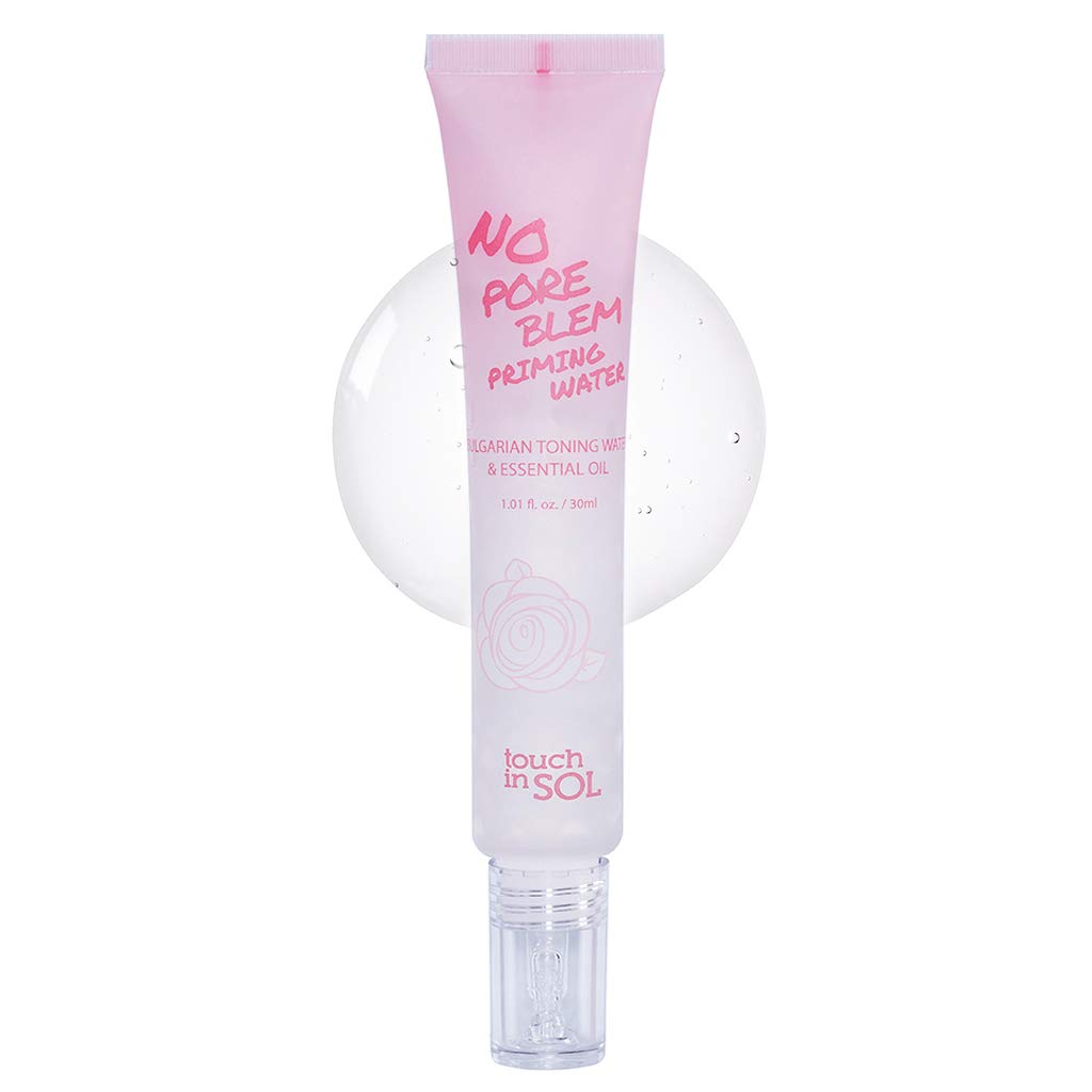 TOUCH IN SOL Liquid Primer 1.01 fl.oz – Boost Hydration before Makeup -Beautiful Radiant Glow Skin - With Damask Rose Oil and Water – Multi Oil for Face, Nails and Hair, No Pore Blem Priming Water