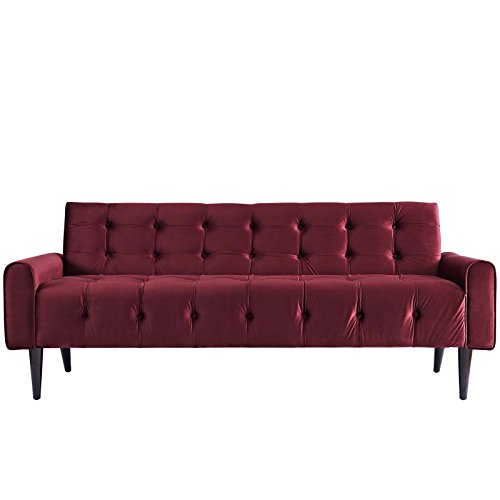 Modway EEI-2456-MAR Delve Velvet Maroon, Sofa, Maroon Fabric