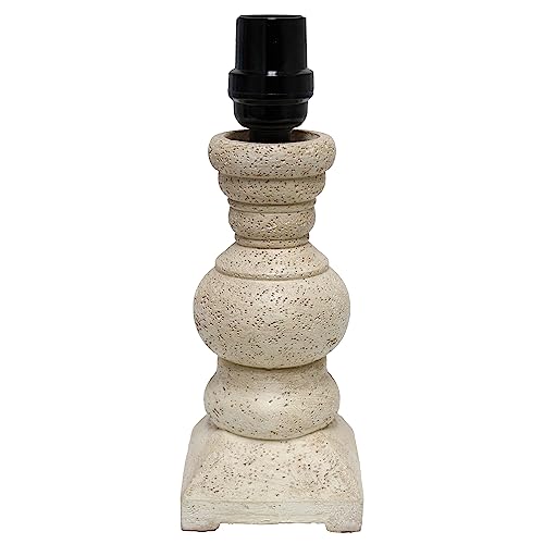 Elegant Designs LT3330-BGE 12.5" Country Farmhouse Petite Textured Column Table Desk Lamp with Drum Fabric Shade, Beige