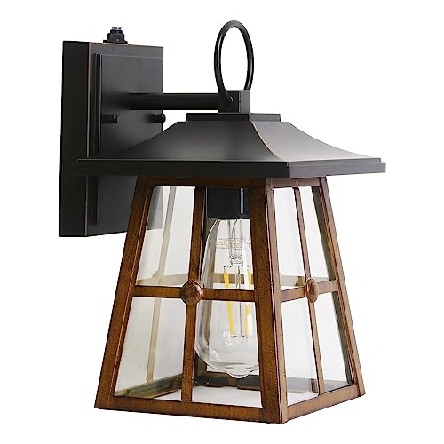 Qingmiao Dusk to Dawn Sensor Wall Light Outdoor Porch Light Wall Lantern Waterproof Outdoor Light Fixture Exterior Wall Sconce