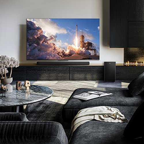 TCL 4K Alto 8 Plus 2.1.2 Channel Dolby Atmos Sound Bar with Wireless Subwoofer, Bluetooth β TS8212-NA, 39-inch, Black
