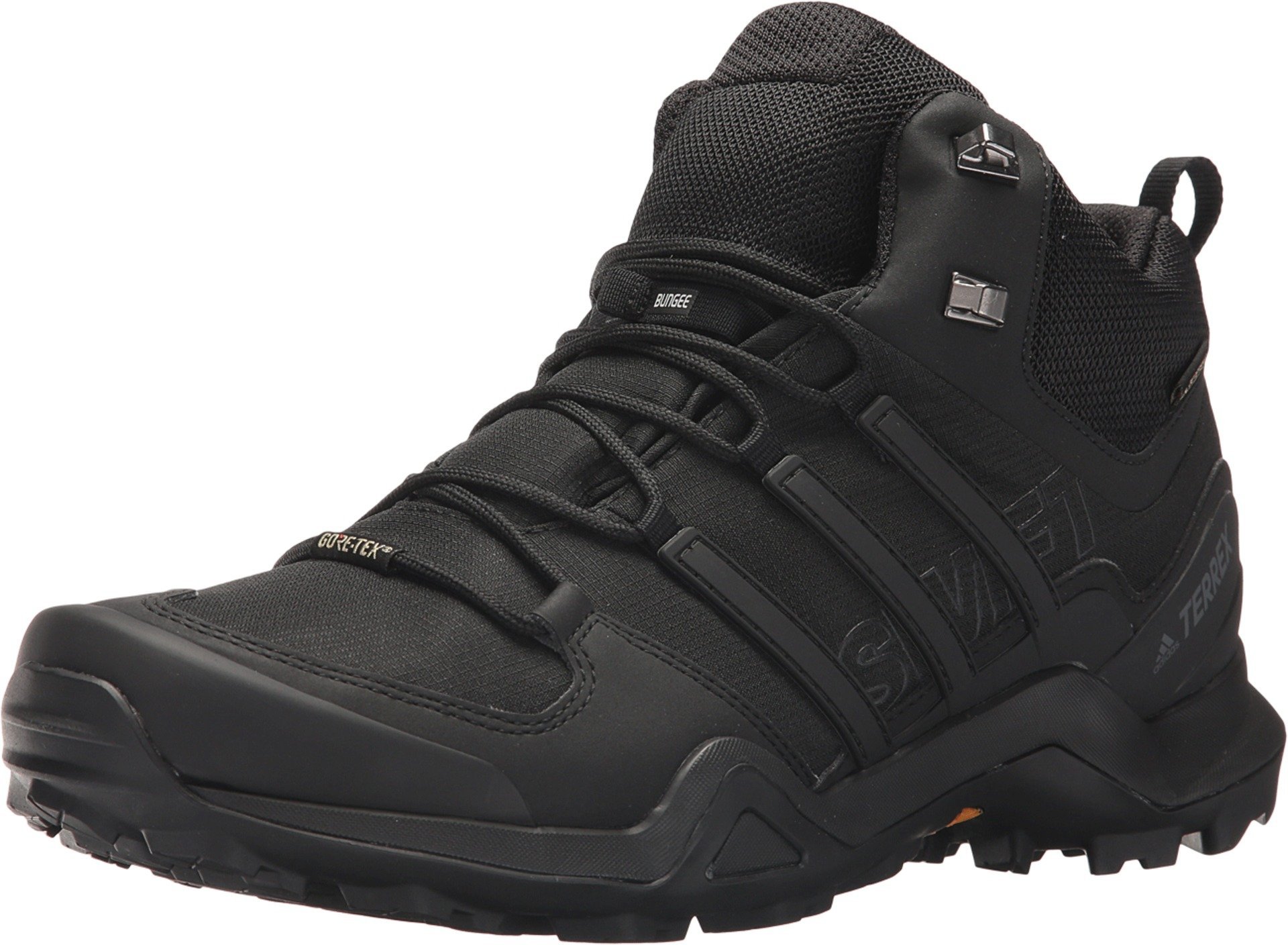 adidas Men's Terrex Swift R2 Mid Gore-tex Hiking Boot, Black/Black/Black, 12