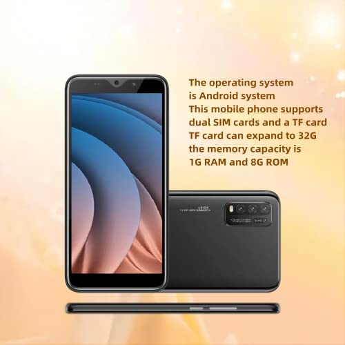 Unlocked Cell Phone,Y77 aderroo Android Smartphone, 5.72-inch IPS Full-Screen,Front and Rear Cameras,1GB RAM 8GB ROM,Only Supports Dual SIM Card Frequency Band of 3GWCDMA:850/2100MHZ(red)