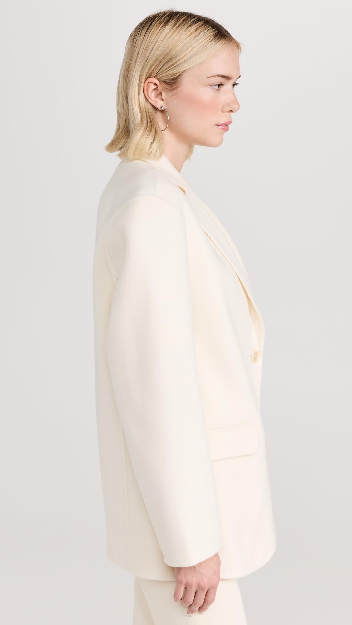 ANINE BING Women's Quinn Blazer, White, XS