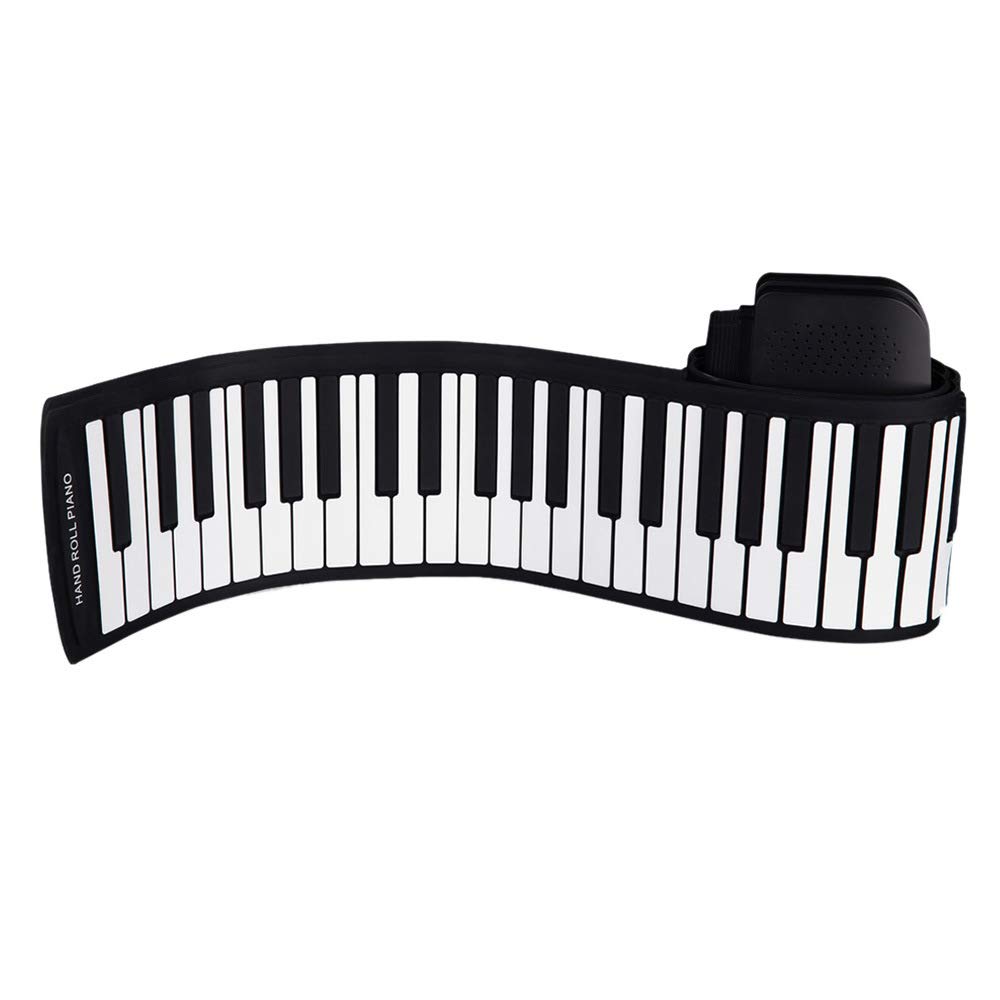 Aidashine Portable 88 Keys Roll Up Piano Keyboard Piano, Silicone Flexible Foldable Keyboard Hand-Rolling Piano with Sustain Pedal