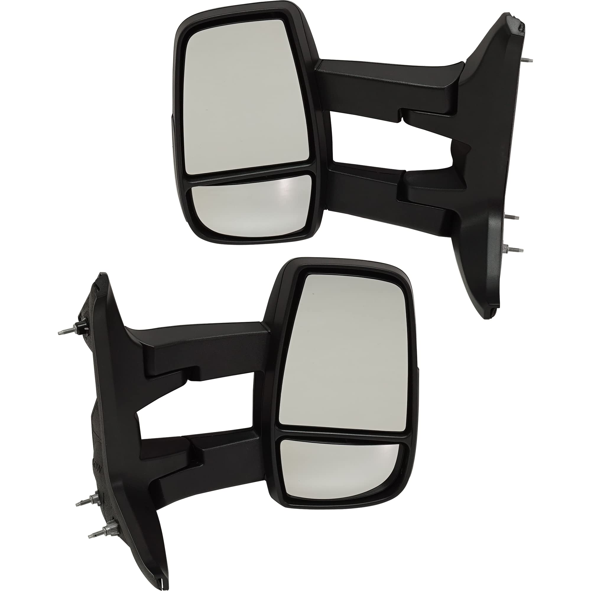 Kool Vue Driver & Passenger Side Manual Heated Towing Mirrors for Ford Transit-250 Transit-350 Transit-150 Transit-350 HD 2015-2019 Without Signal Light Textured Models With Medium or High Roof