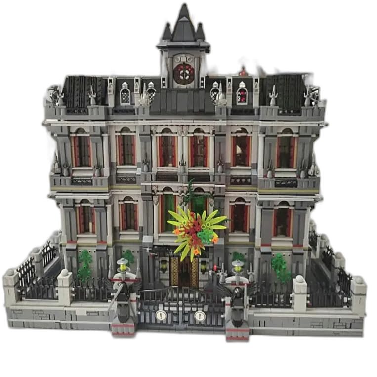 General Jim's 3-Level 7,357 Piece Lunatic Asylum Hospital Mad House β a City Modular Architecture Building Block Set | Comparible with Major Brick Building Brands
