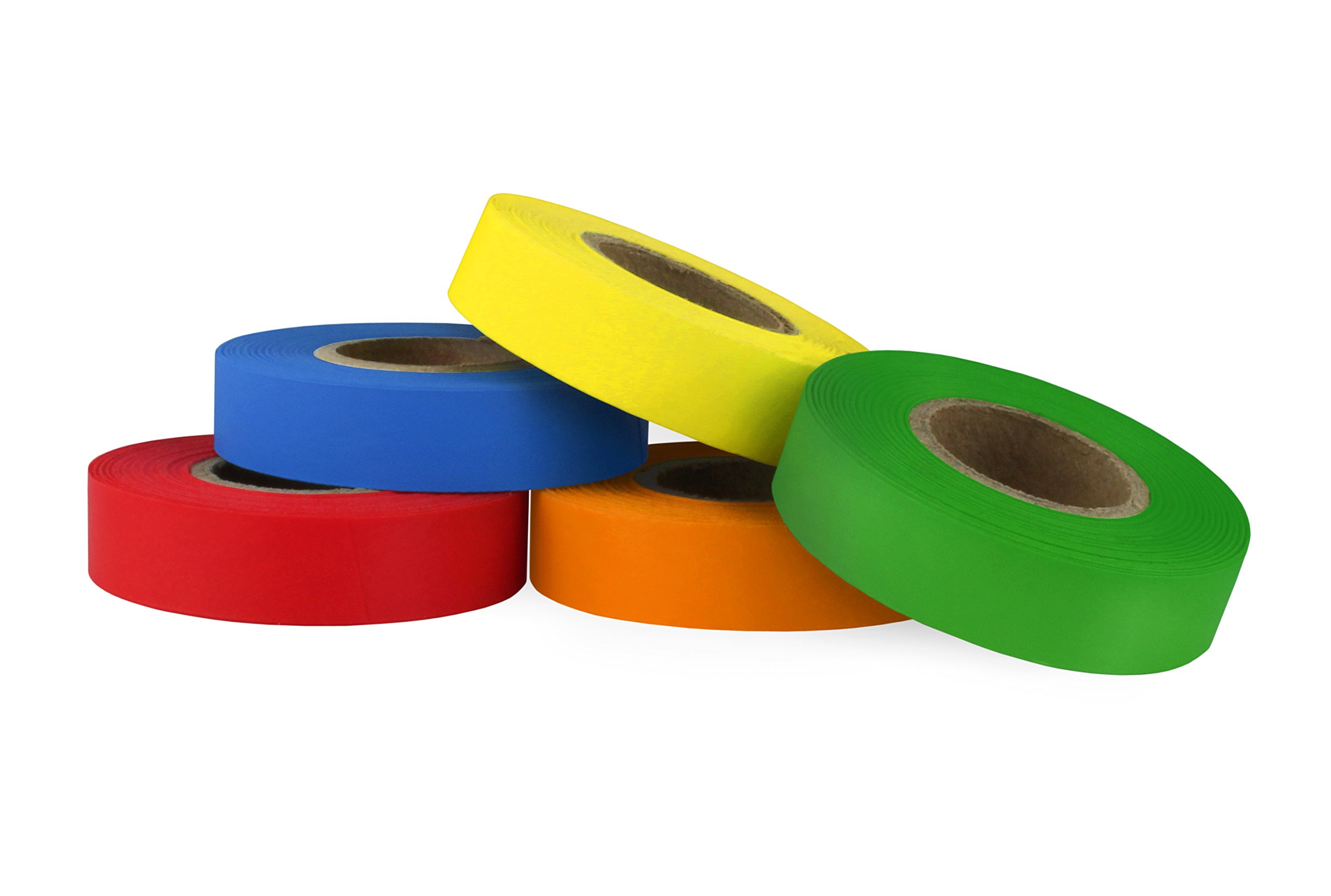 ChromaLabel 1/2 Inch Colored Masking Tape, Variety Pack Color Code Labeling Tape for Crafting and Organizing - 500 Inch Rolls (13.88 Yards), 5 Assorted Colors