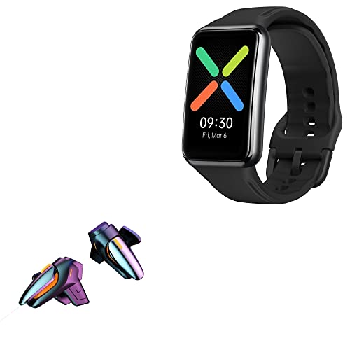 BoxWave Gaming Gear Compatible with Oppo Watch (Gaming Gear by BoxWave) - Touchscreen QuickTrigger, Trigger Buttons Quick Gaming Mobile FPS for Oppo Watch - Jet Black