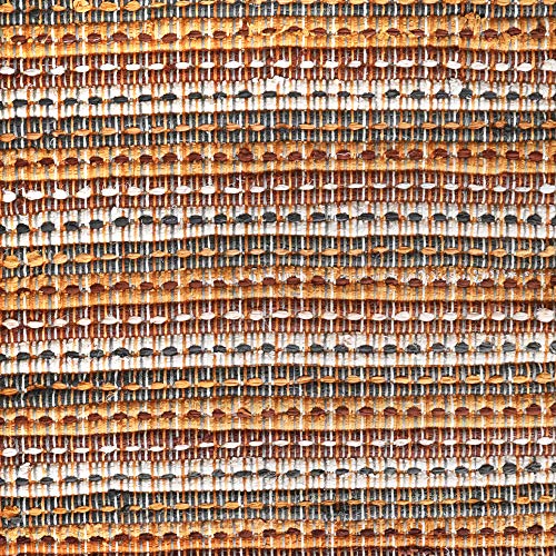 Cotton Chindi Bath Rug 24x36-100% Cotton Soft Absorbent and Machine Washable Shower Bath Rug -Mustard Combo,Bathroom Bath Rugs Set, Cotton Bath Mat,Cotton Bath Rugs, Entryway Rugs,2x3' Rug