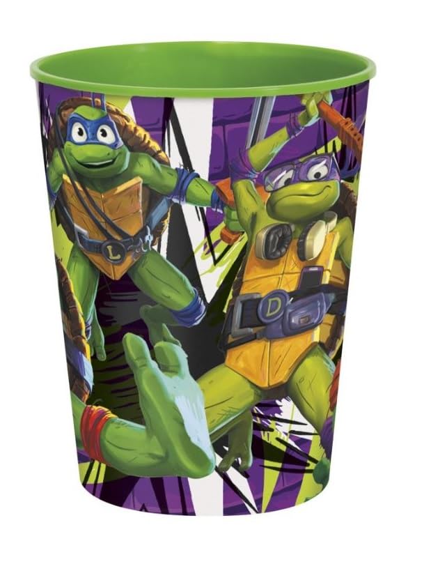 Amscan TMNT Ninja Turtles Birthday Party Supplies Bundle includes 12 Plastic Reusable Cups