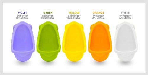JD Kids Urinals with Clips on Toilet Bowl Potty Training for Boys Pee 5 Color Child (Orange)