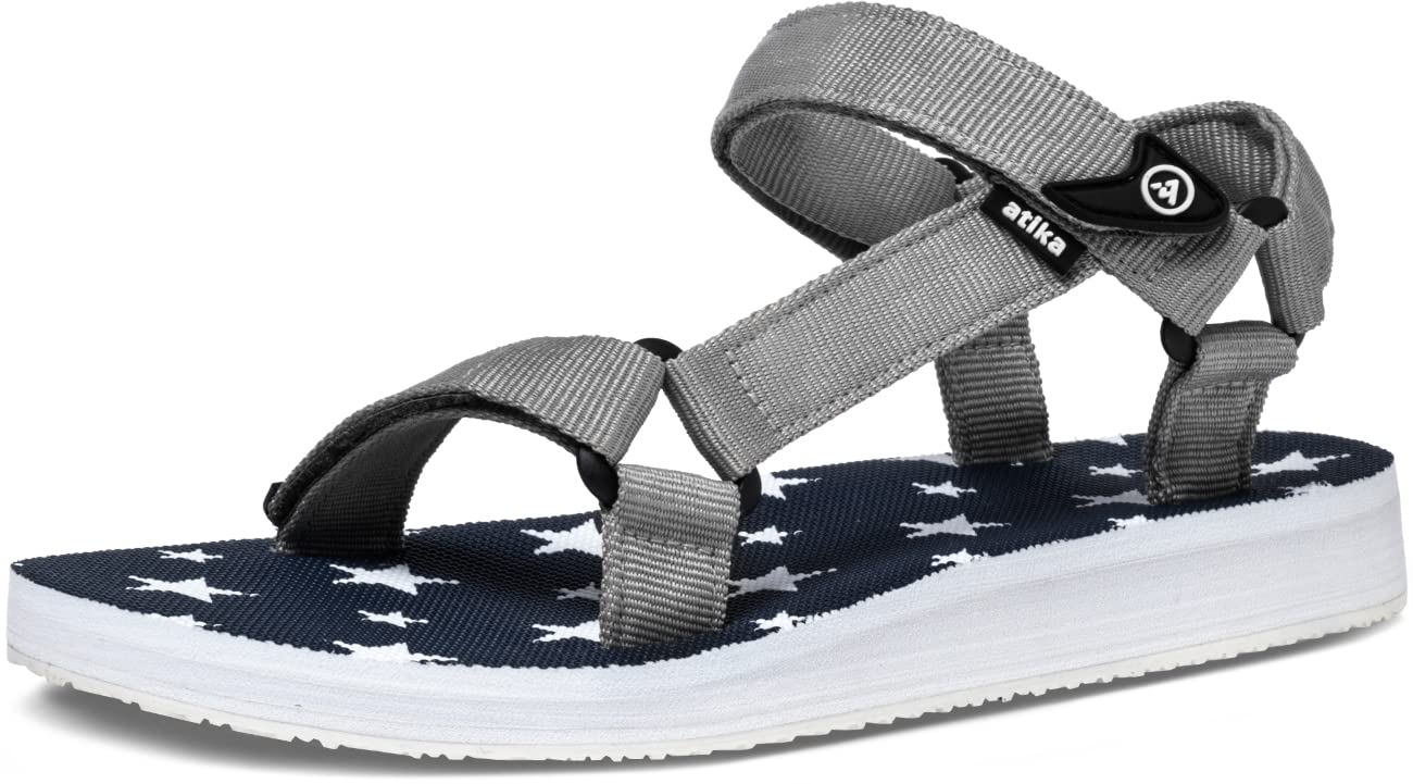 atika Women's Outdoor Walking Sandals, Open Toe Arch Support Trail Hiking Sandals, Strap Sport Sandals Water Shoes, Havana 2 Brown Tan, 8