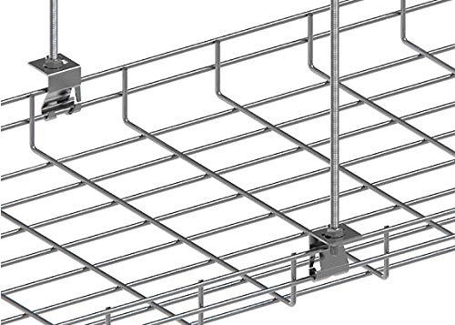 QUEST MANUFACTURING Cable Tray Ceiling Hanging Hooks, Zinc (CT0014-03), Silver