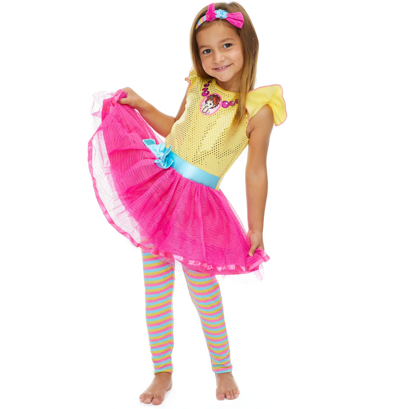 Disney Fancy Nancy Toddler Girls Dress Leggings and Headband 3 Piece Set 3T