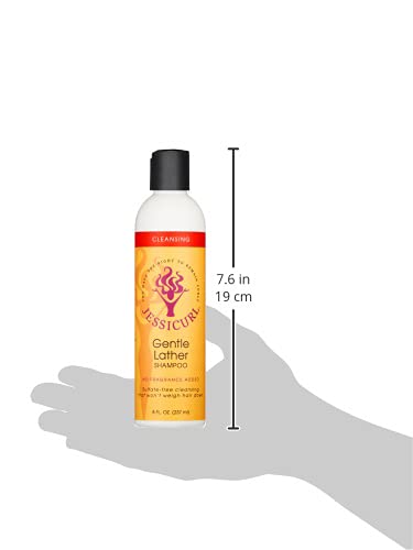 Jessicurl, Gentle Lather Shampoo, No Fragrance Added, 8 Fl oz. Cleansing Curly Hair Shampoo, Vegan, Sulfate Free Shampoo