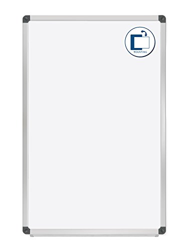 V VAB-PRO 24x36 inch Magnetic Dry-Erase White Board with Adjustable Pen Tray; Installation Kit Incl. & Wall Mount; Aluminum Frame; Sturdy Build for Classroom, Studio, Office -W312436-01