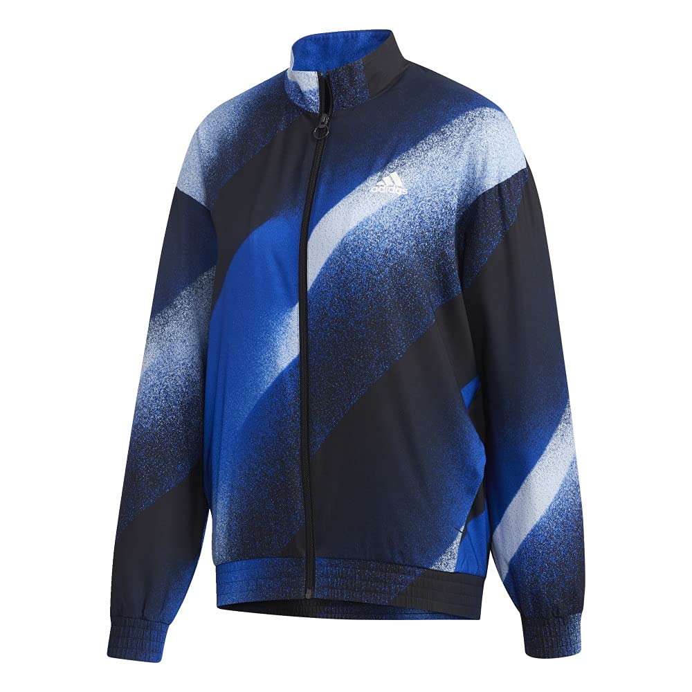 adidas womens Unleash Confidence Woven Track Top Black/Blue/Sky/Sky X-Large
