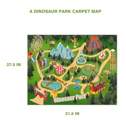 Dinosaur Toys Playset with Activity Play Mat for Kids,Realistic Dinosaur Figures, Trees,Creating a Dino World Including, Birthday Gift for Boys and Girls Ages 3 4 5 6 Years Old