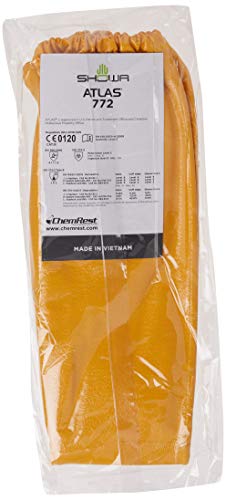 Atlas Glove WG772M 26-Inch Long Sleeve Nitrile Coated Cotton Lined Work Gloves, Medium, White