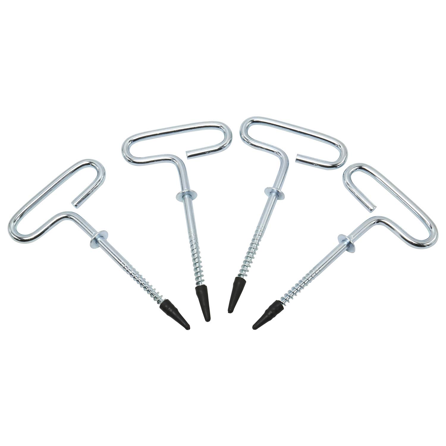 Amarine Made 4Pcs Outdoor Camping Tent Threaded Peg Ice Fishing Shelter Stake Nail Tent Fixer Accessory