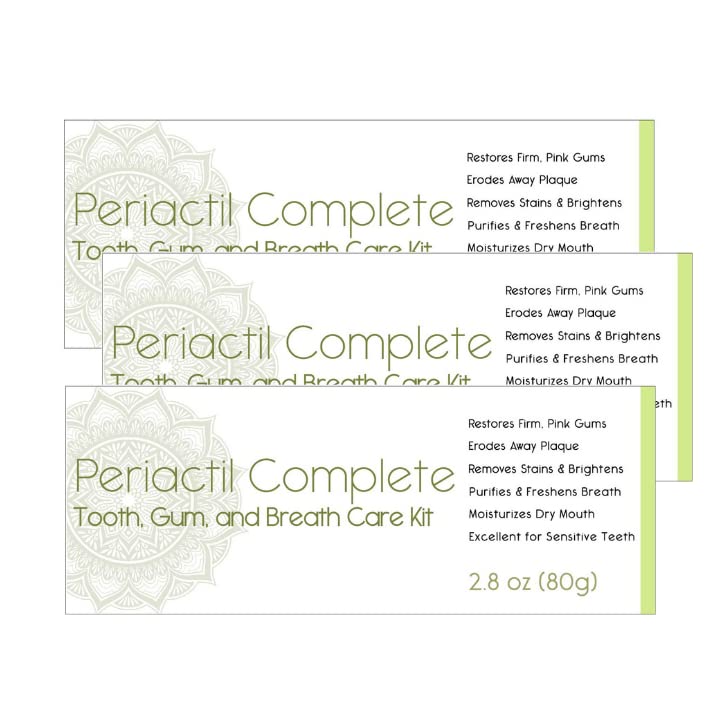 Periactil's Complete Oral Care System - Value 3 Pack Advanced Xylitol Matrix: for Teeth, Gums, Dry Mouth, Sensivity, Stain Removal and Great Breath