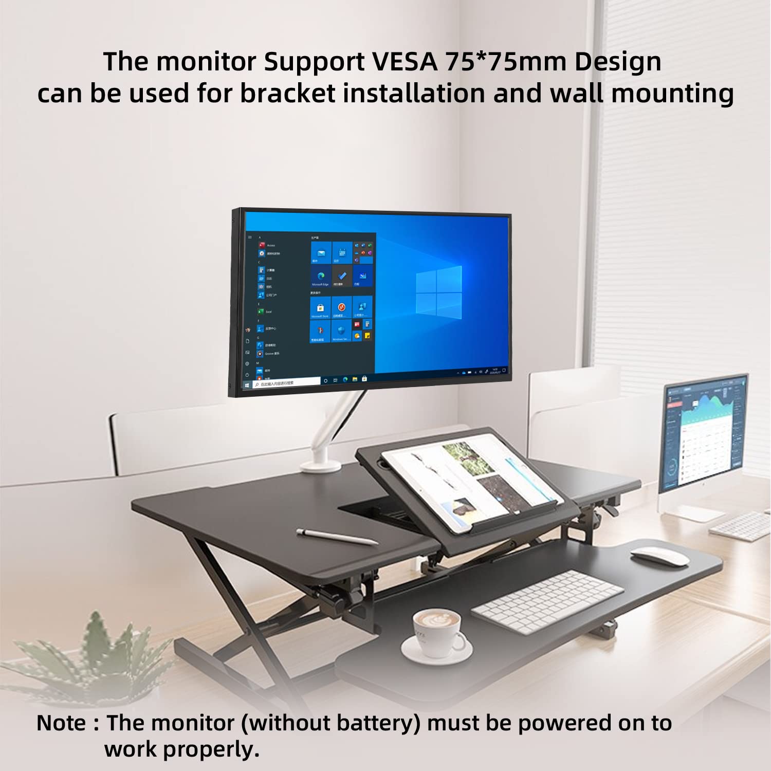 Bnztruk 14 Inch Portable Monitor 1920x1080 Full HD IPS Screen Display with HDMI & VGA Port for Raspberry Pi, Laptop, PC, MacBook, Xbox, PS3,PS4,60HZ,5ms, PC 16:9 External Display