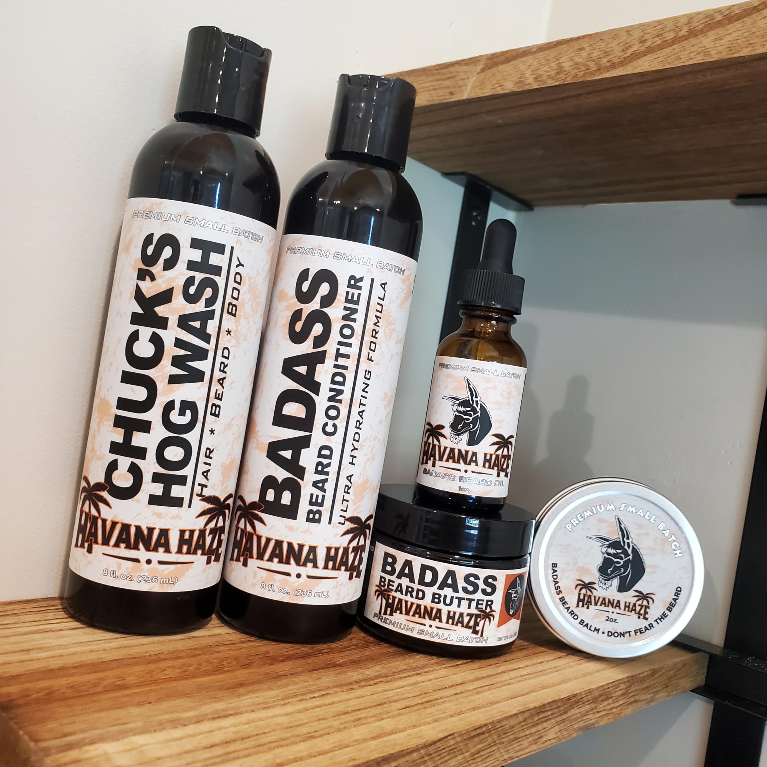 Badass Beard Care Beard Oil and Balm Trial Pack For Men - The Brewmaster Scent - Natural Ingredients, Keeps Beard and Mustache Full & Promote Healthy Growth