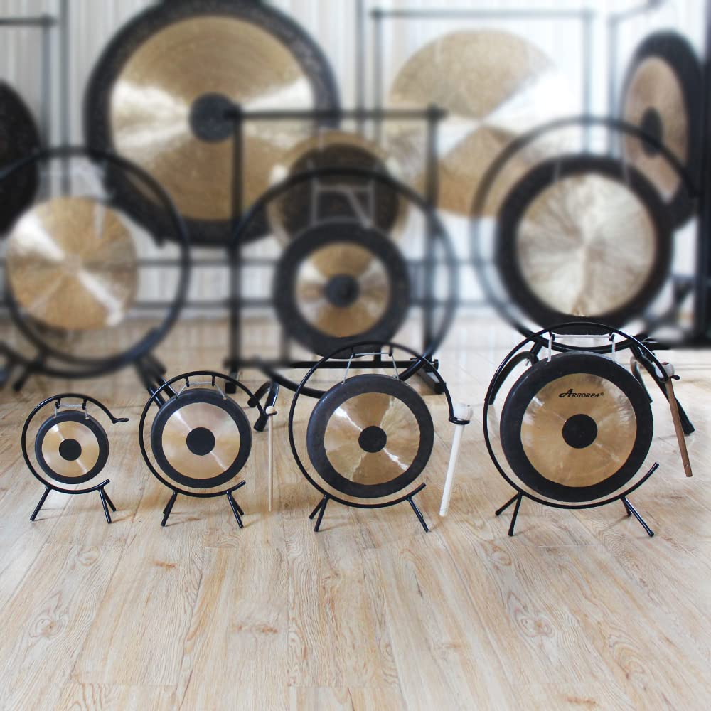 Arborea Mini Gong 8" Authentic Chinese Chau Gong Hand Selected For Quality Great for Sound Healing Home Small Gong (8" Chau Gong)