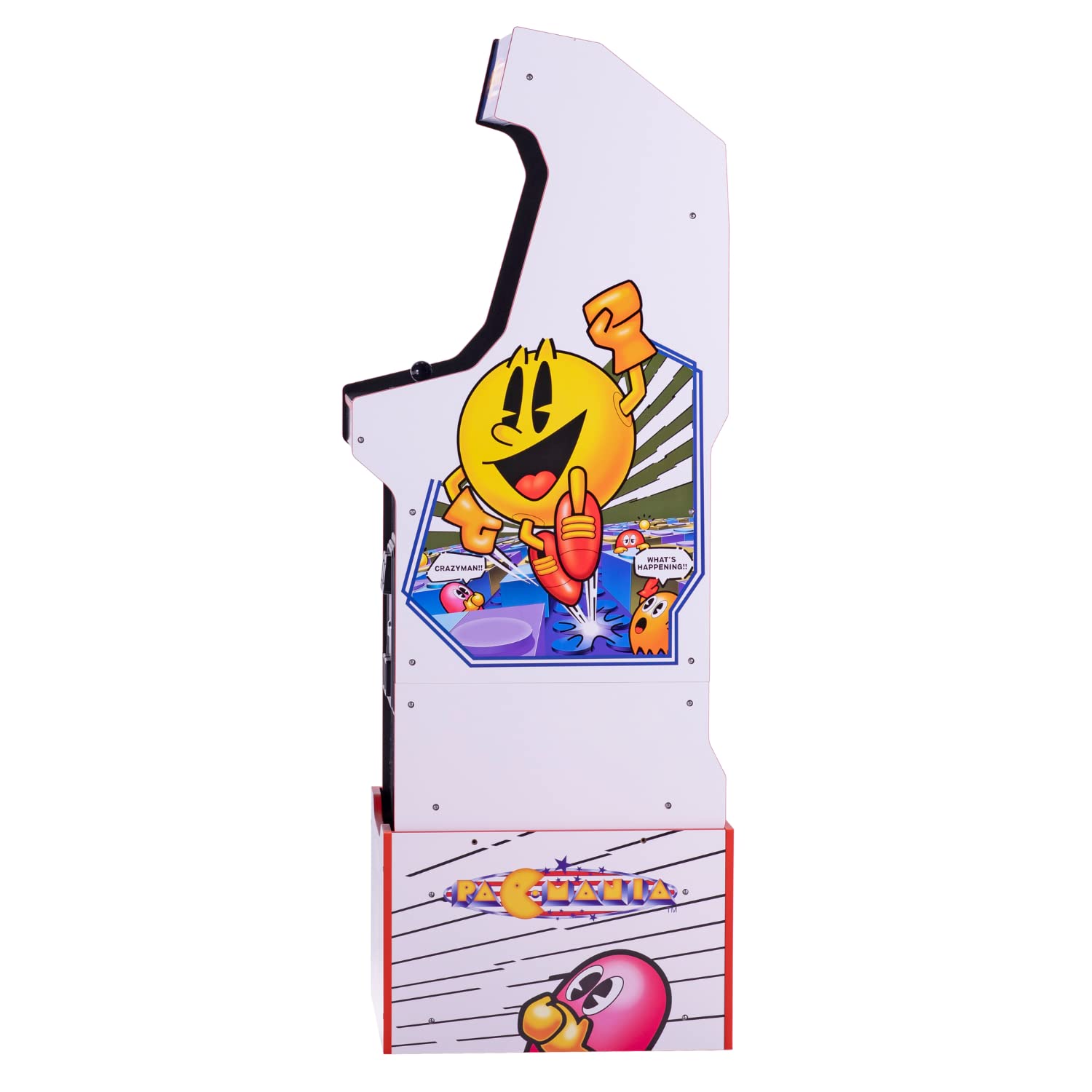 ARCADE1UP- BANDAI NAMCO Legacy Entertainment Arcade Game PAC-Mania Edition, includes Hardware, Riser