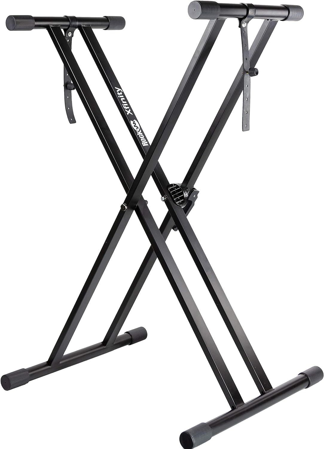 Alesis Recital | 88 Key Beginner Digital Piano/Keyboard with Full Size Keys & RockJam Xfinity Heavy-Duty, Double-X, Pre-Assembled, Infinitely Adjustable Piano Keyboard Stand with Locking Straps