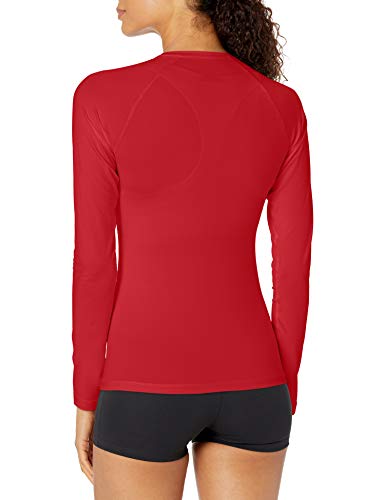 ASICS Spin Serve Volleyball Jersey Long Sleeve, Team Red, Small