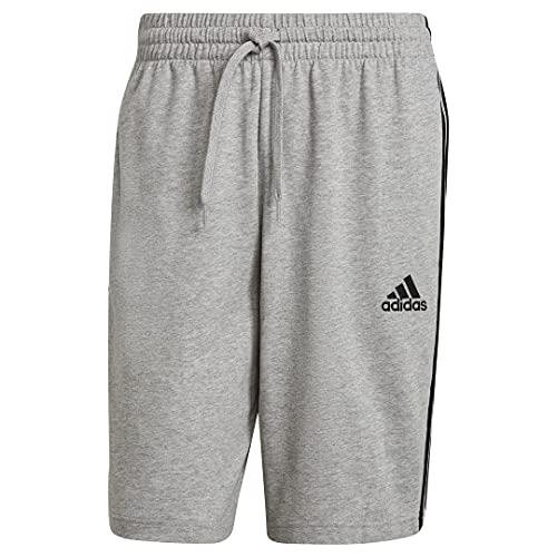 adidas mens Essentials Shorts Medium Grey Heather/Black Large