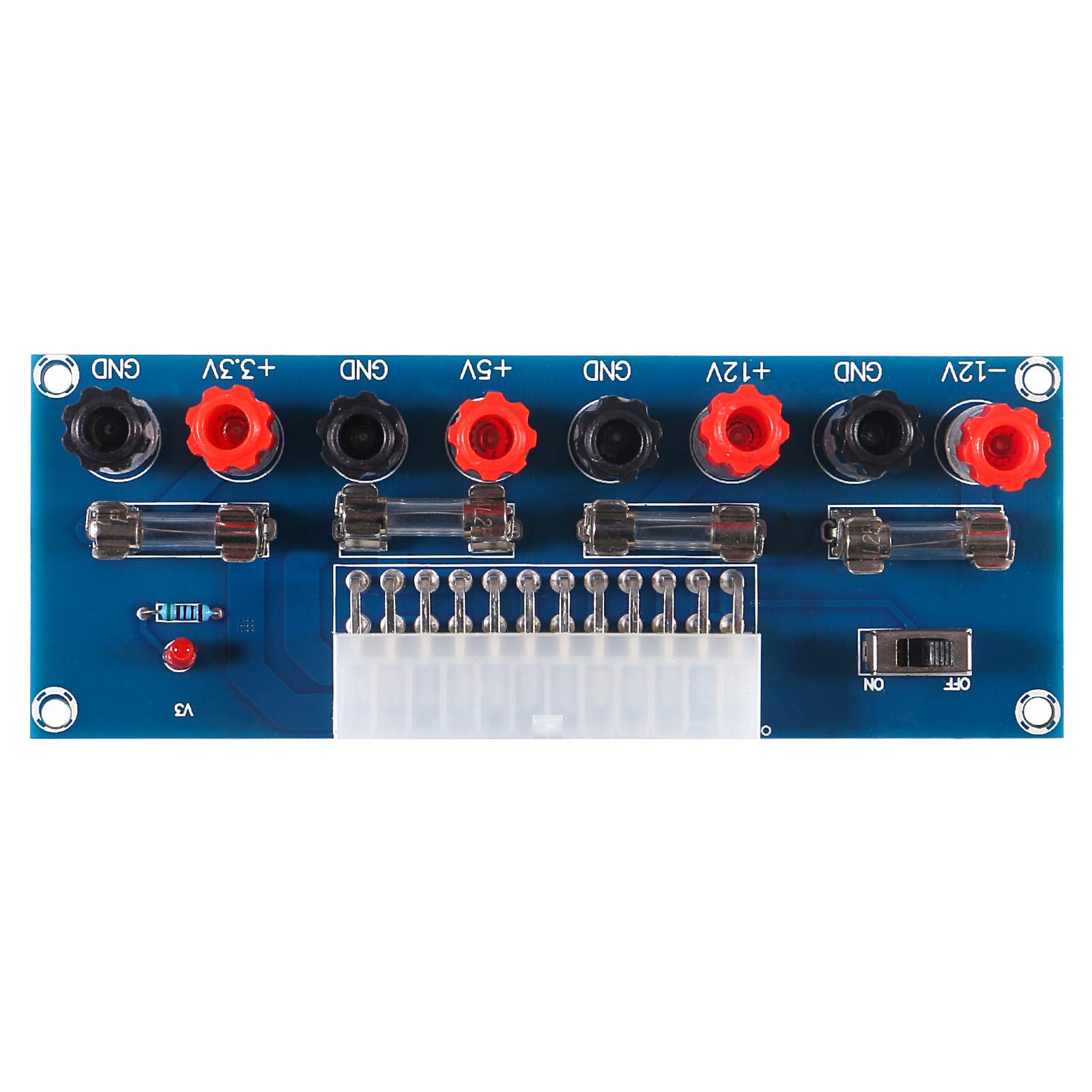 ALMOCN 2PCS 24 Pin XH-M229 Benchtop Power Board Computer ATX Power Supply Breakout Adapter Module Desktop Computer Chassis Power Supply ATX Transfer Board 12V 5V 3.3V