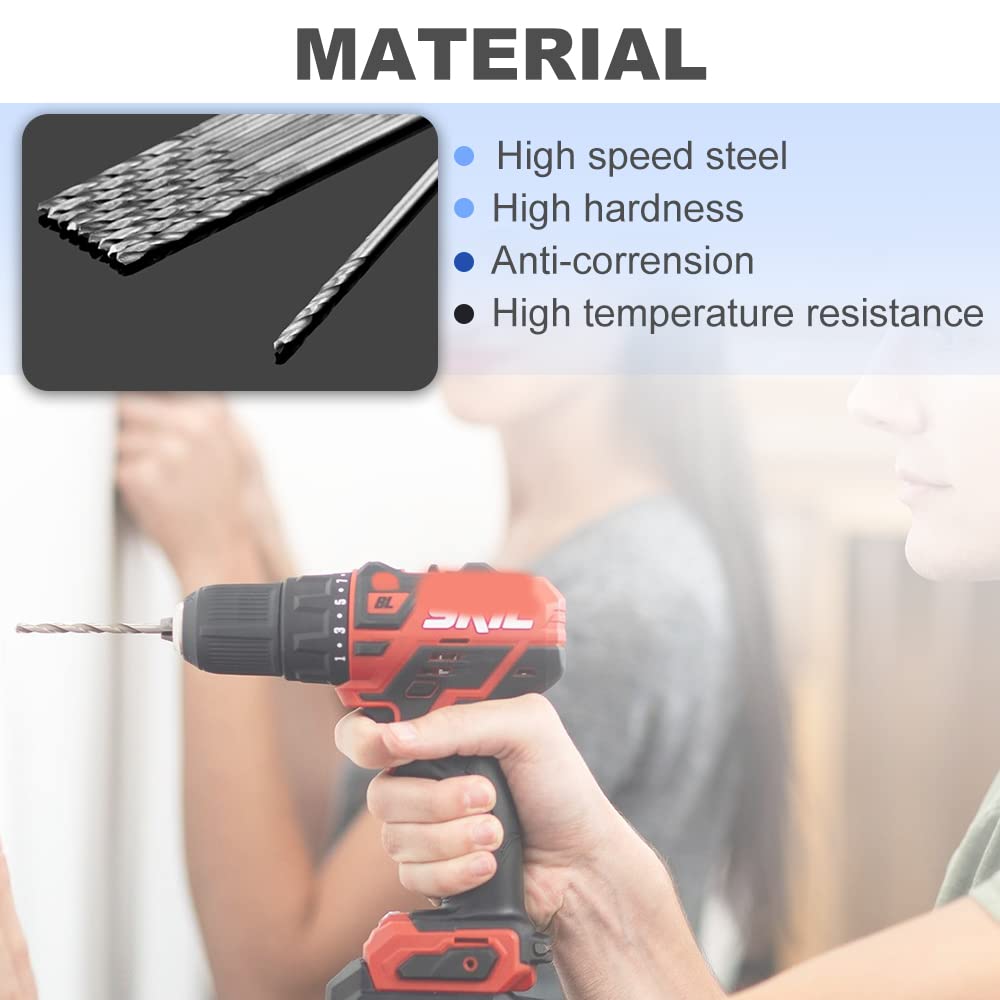 Mtsooning 10PCS High Speed Steel Twist, 1.4mm Cobalt Drill Bit with Straight Shank Electrical Drilling Tool, Used for Wood Cast Iron Aluminum Alloy Plastic Fiberglass DIY Craft