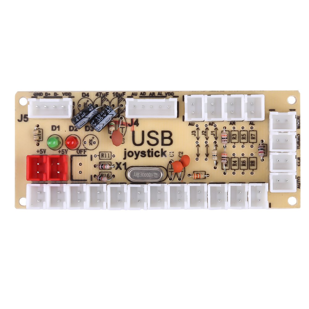 Arcade Game Kits, Kit with USB Encoder for MAME PC Board + Joystick Zero Delay DIY Parts 10 Buttons JoyStick Player