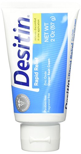 Desitin Rapid Relief Creamy Zinc Oxide Diaper Rash Cream, 2 Ounce (Pack of 2)