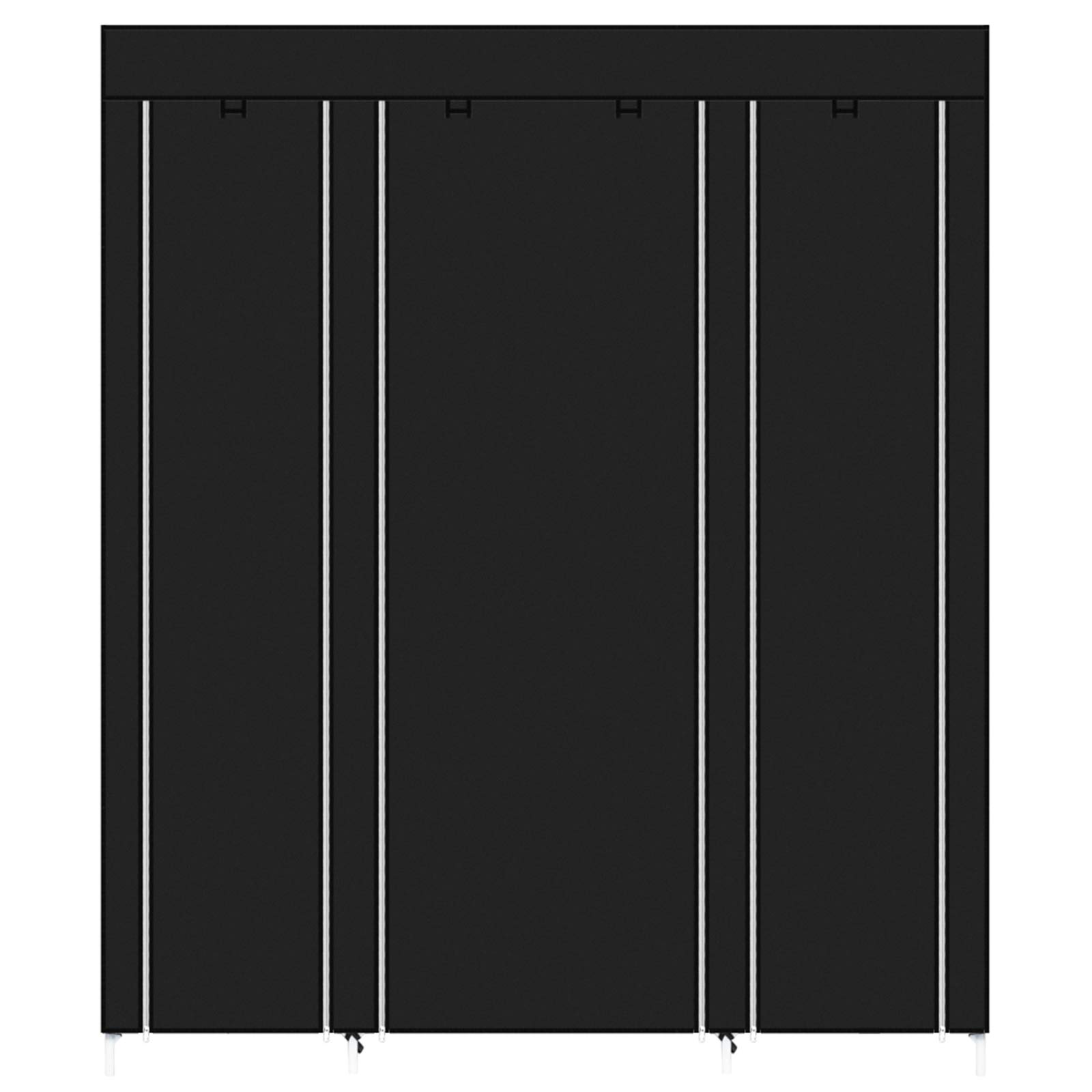 Homemain Wardrobe Storage Closet Clothes Portable Closet Large Wardrobe Closet Clothes Organizer Portable Closet Organizer Shelf Standing Closet with 9 Shelves, 1 Clothes Hanging Rails