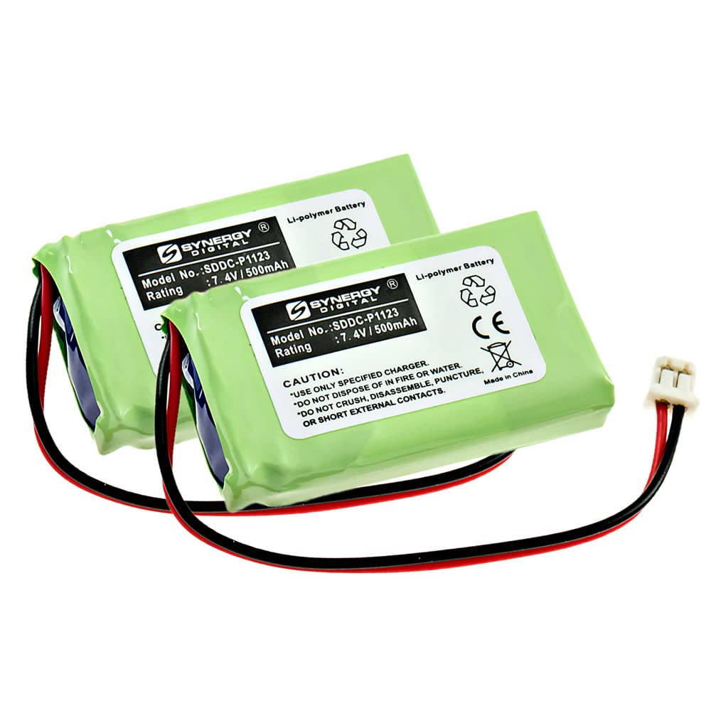 Synergy Digital Dog Collar Battery, Compatible with AE Energy AE602048P6H Replacement Battery Combo-Pack Includes: 2 x SDDC-P1123 Batteries