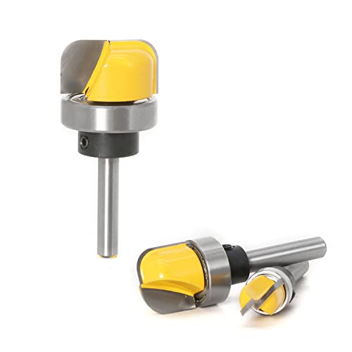 ASNOMY 3Pcs 1/4 Inch Shank Bowl and Tray Router Bit, Bowl & Tray Template Router Bit Set with Ball Bearing Dish Carving Router Bits Wood Cutter Bowl Pattern Router bit
