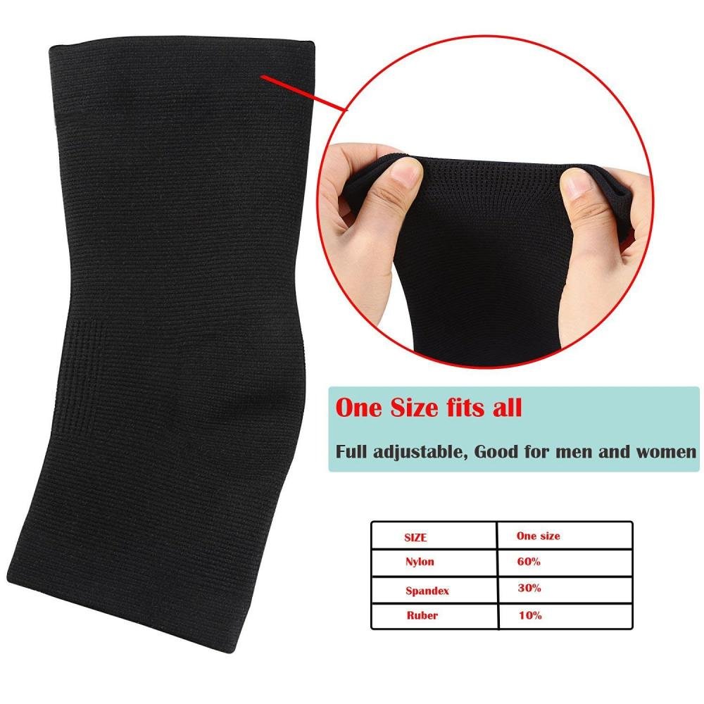 Ankle Support Brace Sleeve Elastic Foot Guard Sprains Injury Wrap Strap Breathable Compression For Pain Relief, Injury Recovery, Heel Spurs and Flat Feet Black(Single) Suitable