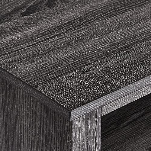 ROCKPOINT 58inch TV Stand Media Console for TV’s up to 65 Inches, Home Living Room Storage Console, Entertainment Center with 4 Open Storage Shelves, Modern TV Console Table (Charcoal)