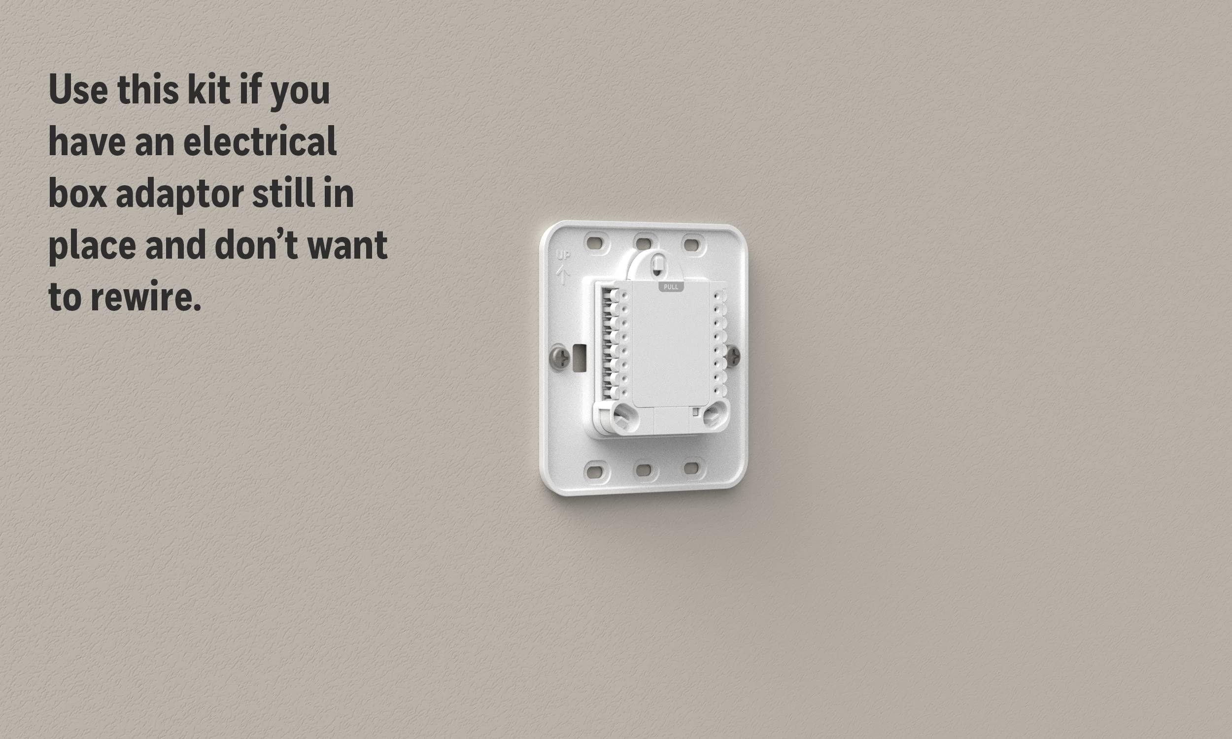 Honeywell Home Large Cover Plate & Electrical Box Adaptor for T-Series Thermostats (THP2400A1080), White