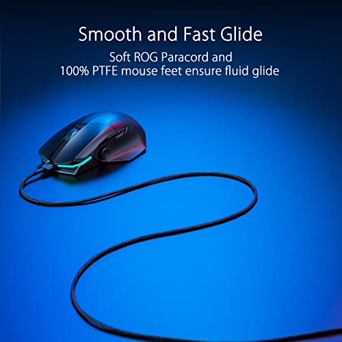 ASUS ROG Chakram X Gaming Mouse - Tri-mode Connectivity (2.4GHz RF, Bluetooth, Wired), 36000 DPI Sensor, 8000 Hz Polling, Detachable Joystick, Paracord USB-C Cable, Aura Sync RGB, Qi Charging, Black