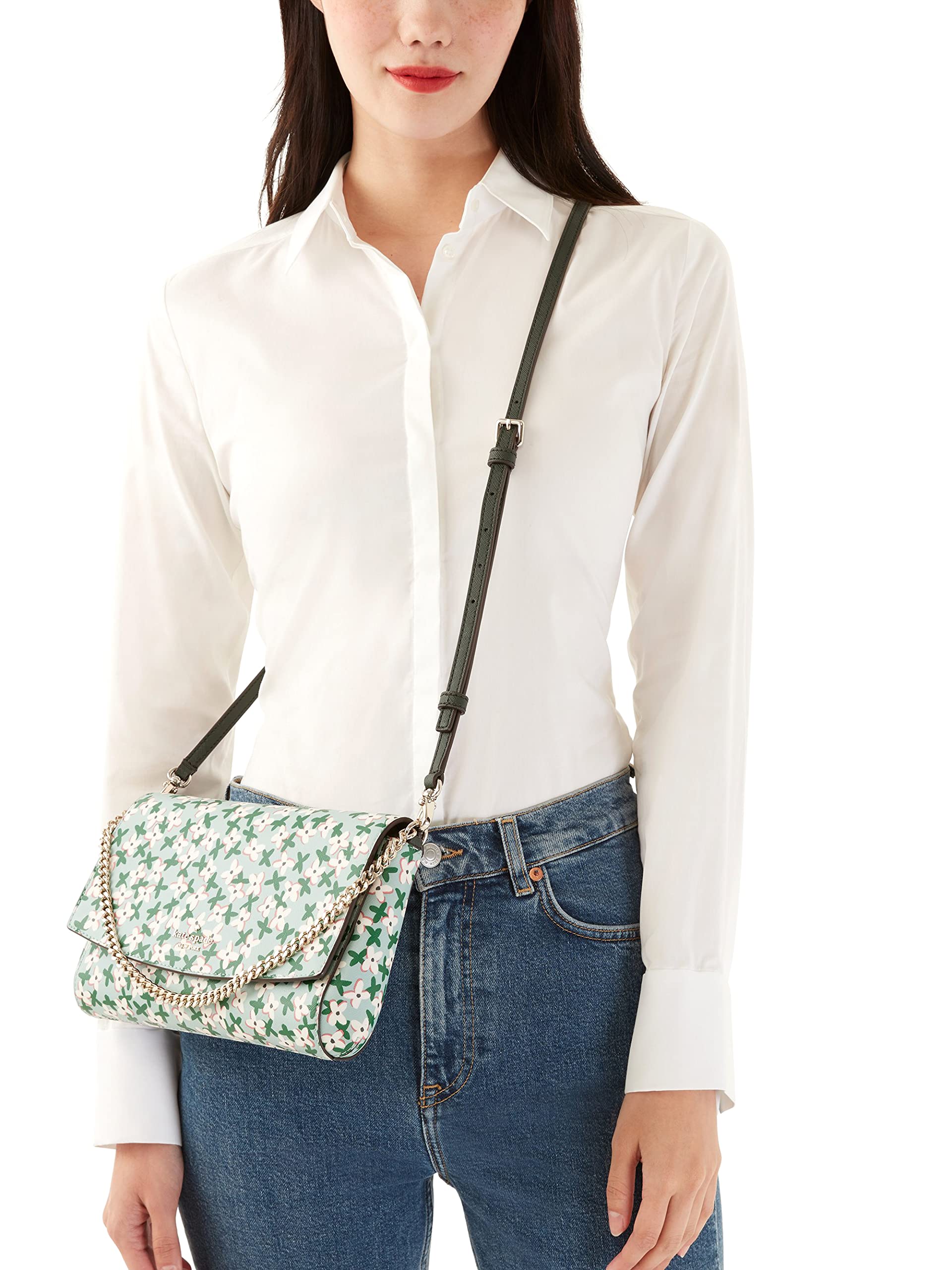 Kate Spade Laurel Way Greer Crossbody Bag Purse Handbag, APHRODITE GREEN MULTI
