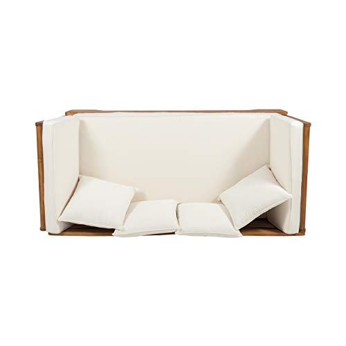 Christopher Knight Home Patrick Outdoor Acacia Wood Expandable Daybed with Water Resistant Cushions, Teak