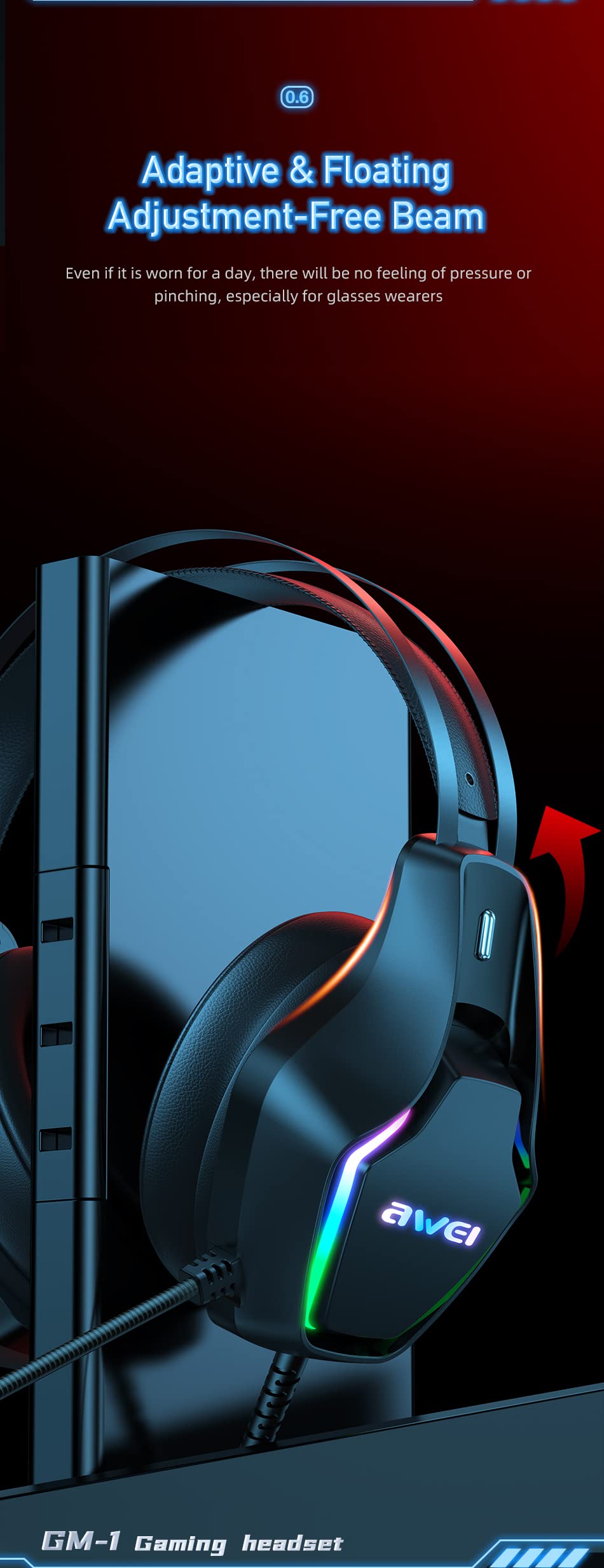 AWEI Headphones for Xbox PS4 PS5 PC and Cell-Phones