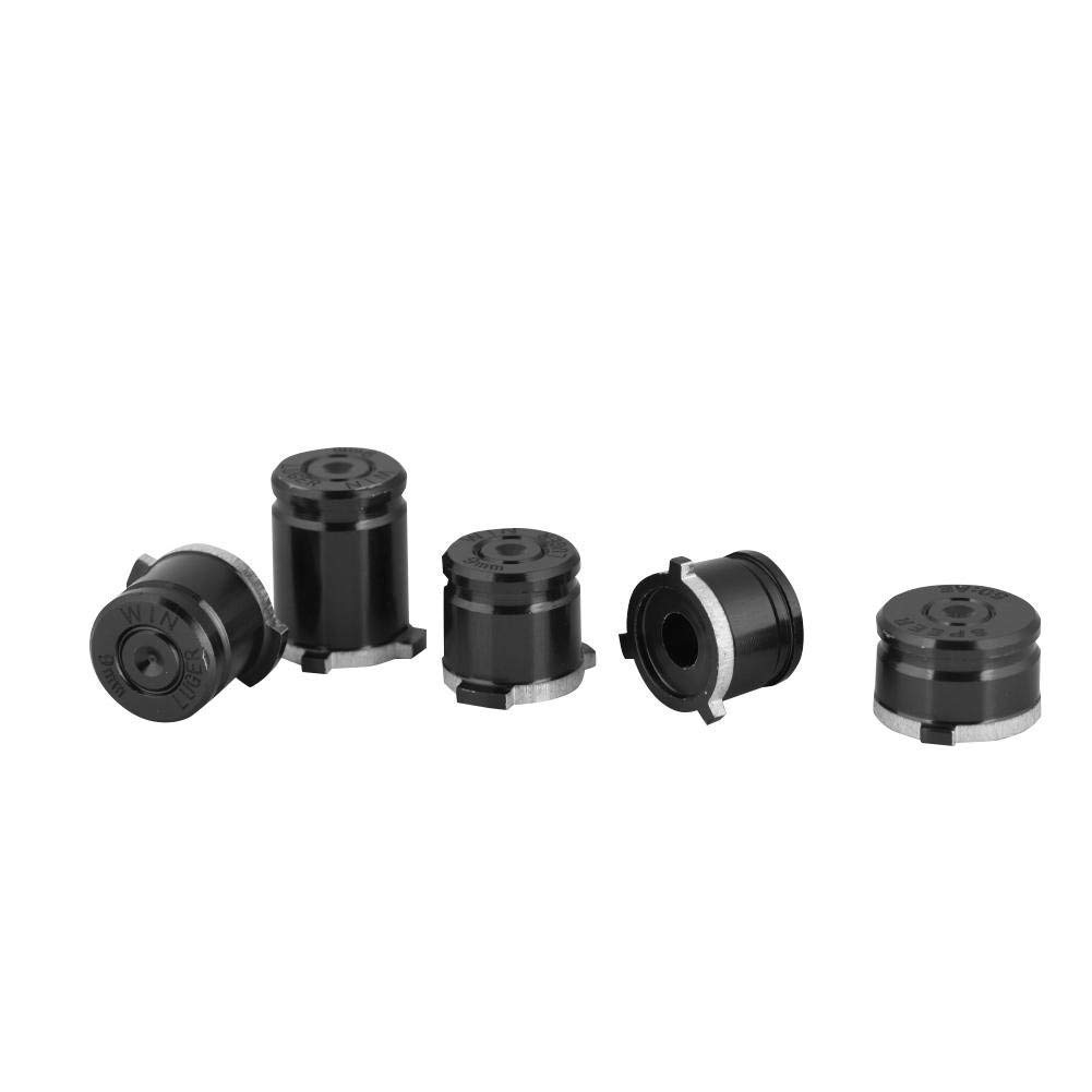 Alloy Metal 9mm Bullet Buttons Mod Kit ABXY & Guide Button for Xbox One xboxone Controller (Black)