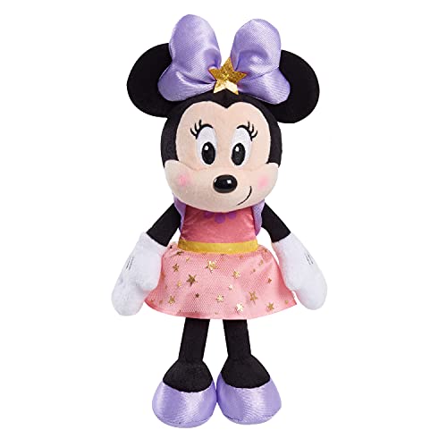 Disney Junior Minnie Mouse 8-Inch Small Stars Minnie Mouse Plushie Stuffed Animal, Pink